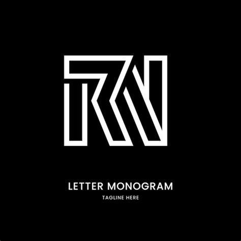 Premium Vector Rn Monogram Flat Vector Logo