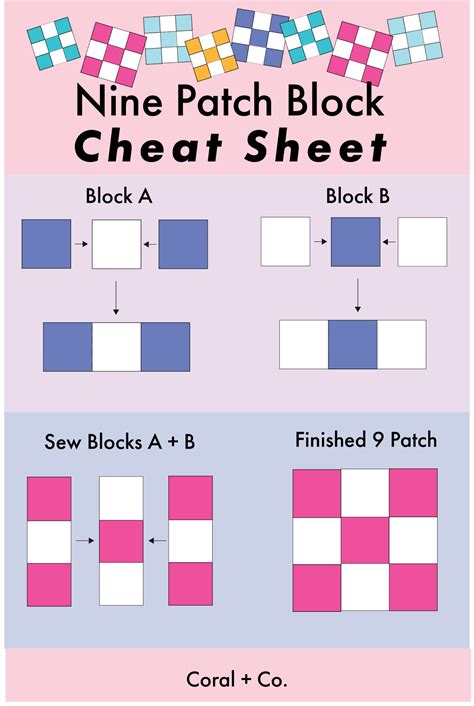 How To Sew A 9 Patch Quilt Block Nine Patch Block Strip Piece Or