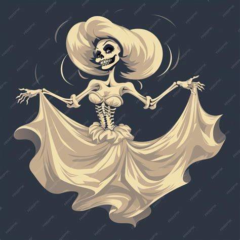 Premium Photo Ghoulishly Delightful A 1930s Pinup Skeleton In Ghostly