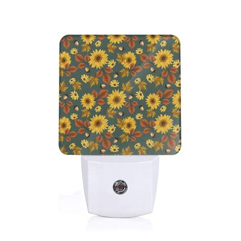 Xecao Fall Daisy Leaf Nuts For Night Light A Wall Mounted Led Fixture With A Dusk To Dawn