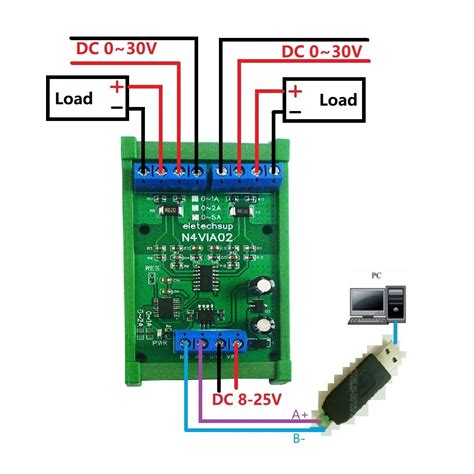N4via02 1a Multifunctional Rs485 Ammeter And Voltmeter 0 30v Voltage And 0