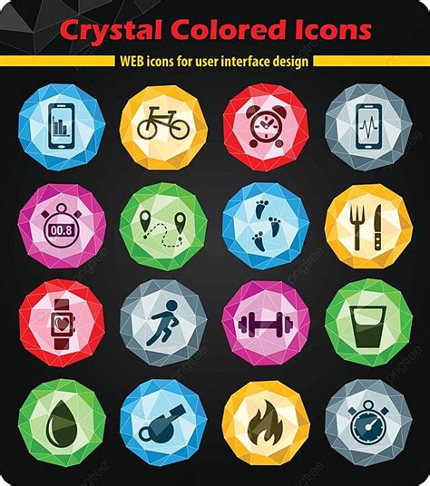 Monitoring Apps Icon Set Weights Measurement Watch Vector Weights