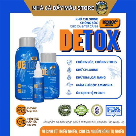 Koika Detox Khử Clo Khử Kim Loại Nặng Giảm Khí độc Ammonia Chống Sốc Giảm Stress Cho Cá
