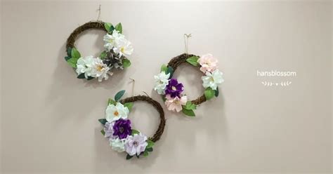 한스블라썸 페이퍼플라워리스 꽃잎이 자유분방한 느낌이 드는 와일드로즈리스 원하시는 색감을 선택해서 Facebook