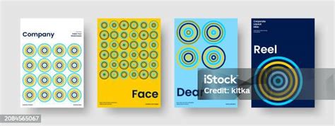 Desain Poster Abstrak Tata Letak Laporan Modern Template Banner