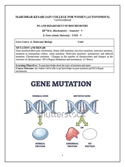 Unit V Mutation Pdf