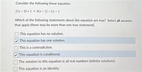 Solved Consider The Following Linear