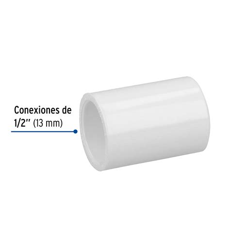 45417 PVC 261 TRUPER Cople de PVC cédula 40 de 1 2 Foset