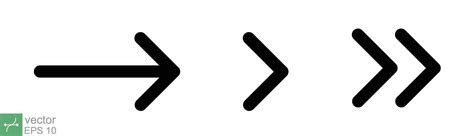 Arrow Vector Icon Collection Right Left Up Down Different Black Direction Sign Element