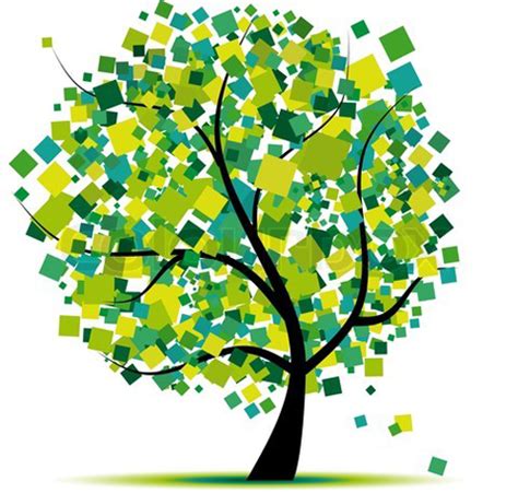 13 Tree Graphic Design Images Abstract Tree With Flower Patterns