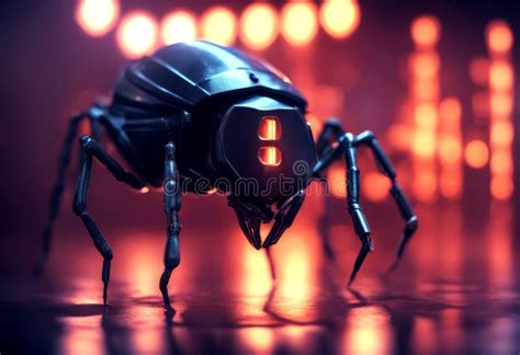 Warning 3d Security Bug Icon Rendering Cyber Illustration Three