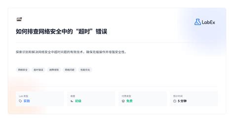 如何排查网络安全中的“超时”错误 Labex