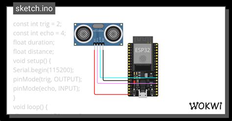 Ultrasonic Sensor SR Wokwi ESP STM Arduino Simulator