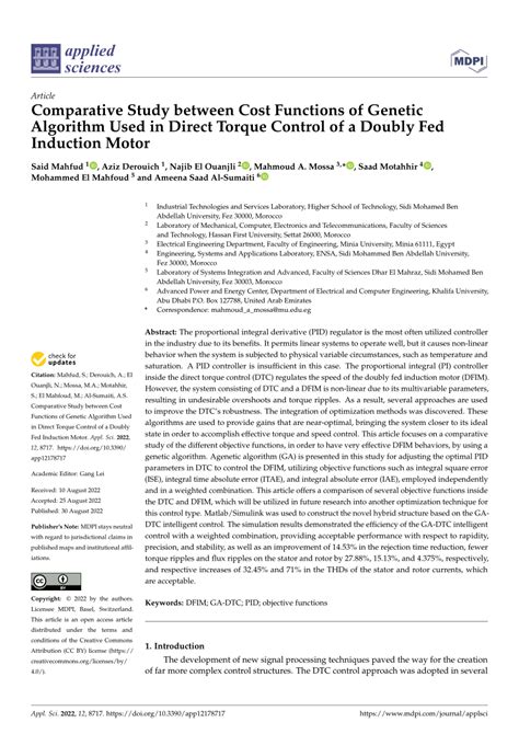 PDF Comparative Study Between Cost Functions Of Genetic Algorithm