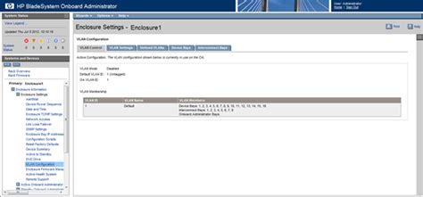 VLAN Configuration HP BladeSystem