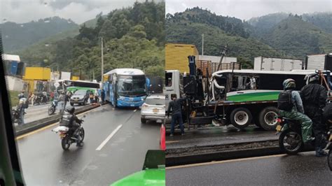 Aparatoso accidente en la autopista Medellín Bogotá deja más de 20
