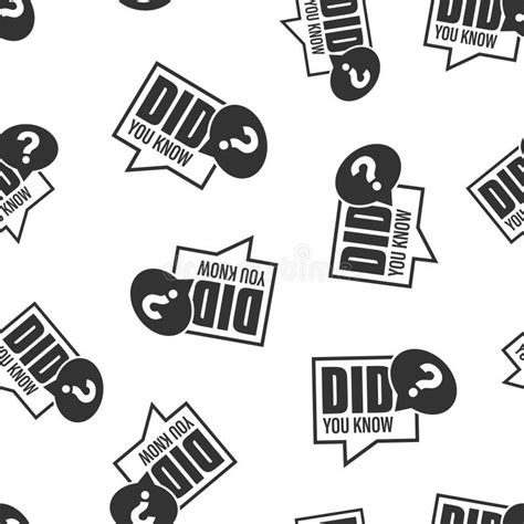 Did You Know Icon In Flat Style Question Mark Vector Illustration On