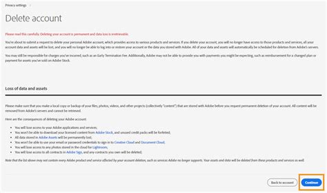 Löschen Sie Ihr persönliches Adobe Konto und entfernen Sie Ihre personenbezogenen Daten
