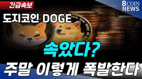 도지코인 긴급속보 속았다 주말 이렇게 폭발한다 Youtube
