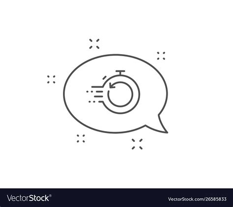 Fast Recovery Line Icon Backup Data Sign Restore Vector Image