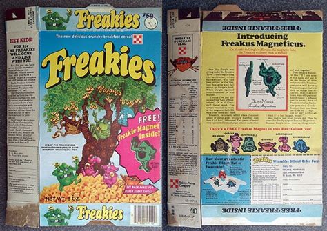 Vintage Ralston Freakies Cereal Box 2nd Ver Magnet Freakies Cereal