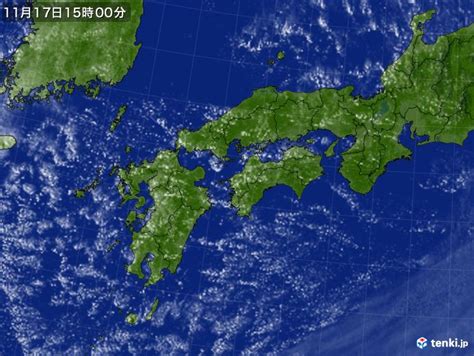 過去の気象衛星西日本2023年11月17日 日本気象協会 Tenkijp