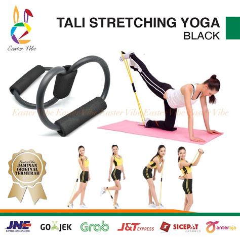 Jual Tali Stretching Yoga Band Power Resistance Black Shopee Indonesia
