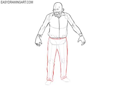 How To Draw A Zombie Easy Drawing Art