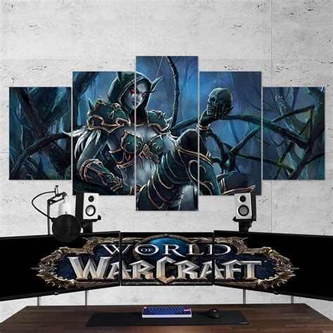 Tableau WOW World of Warcraft 5 pièces Peinture sur Toile