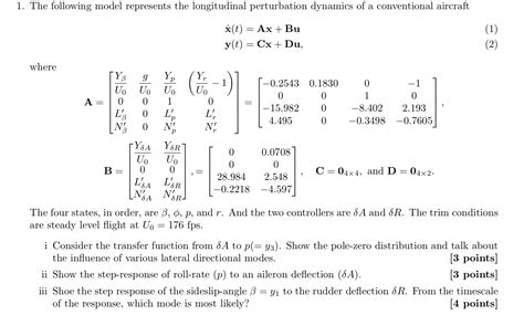 Solved The Following Model Represents The Longitudinal