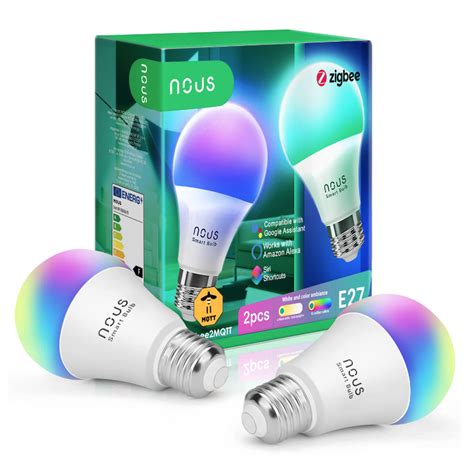 NOUS 2x Ampoule connectée Zigbee compatible Tuya et Zigbee2Mqtt