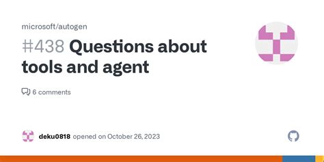 Questions About Tools And Agent · Issue 438 · Microsoftautogen · Github