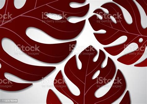 열 대 몬스 테라 식물의 큰 녹색 잎은 밝은 배경에 있습니다 디자인에 대 한 벡터 일러스트 레이 션입니다 0명에 대한 스톡 벡터