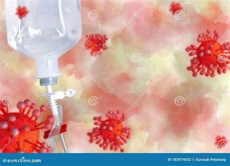 Iv Tubing With Saline And Heparin Syringes Stock Image Cartoondealer