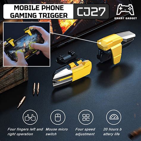 Cj27 Mobile Game Controller L1r1 High Frequency Click Button Gaming Sensitive Trigger Joystick