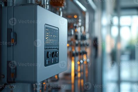 Control Panel Monitoring System Showing Real Time Data In Industrial