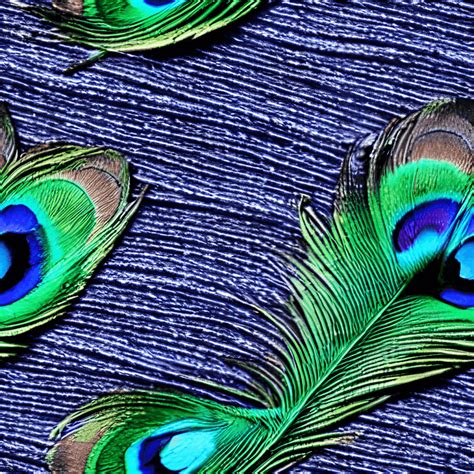 Prachtige Hyperrealistische Afbeelding Met Pauwenveren · Creative Fabrica