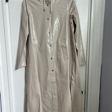 Stutterheim Mosebacke Long Opal Raincoat In Light Depop