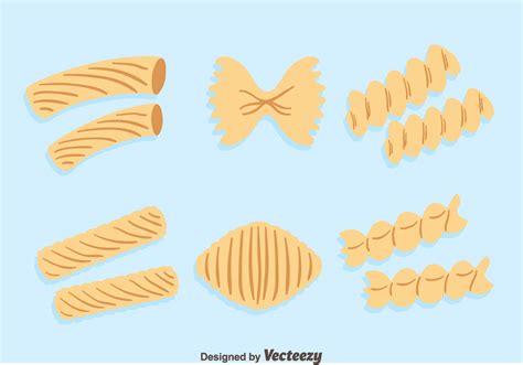 Macaroni Collection On Blue Vector 162245 Vector Art At Vecteezy