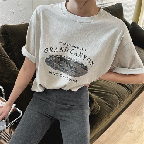 데븐 피그먼트 그랜드 빈티지 프린팅 오버핏 티셔츠 T 2color 에이블리