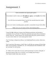 Assignment1 Docx IT For Business Analytics Assignment 1 Each