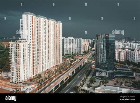 Aerial View Of New Delhi Suburb Residential District In Haryana
