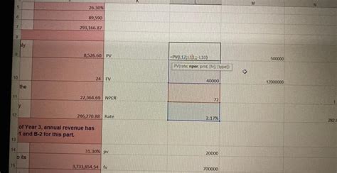 Solved Can We Calculate With Pv Function For The First