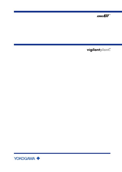 Yokogawa Admag Axf User Manual 112 Pages