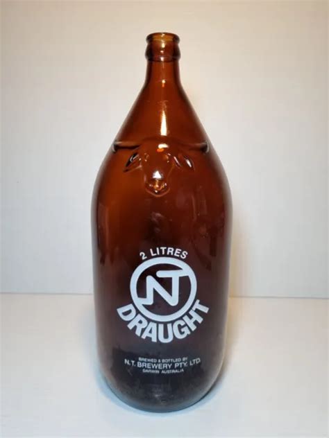 Vintage Darwin Stubby Nt Draught Nt Brewery Bottle 2 Litres Beer Bottle