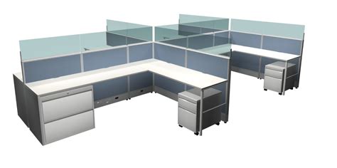 Compile 4 Person 54 H 6 X 8 Workstation Typical CMQS517
