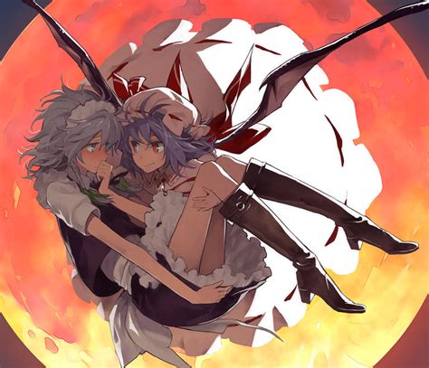 Remilia Scarlet And Izayoi Sakuya Touhou Drawn By Minakata Sunao Danbooru