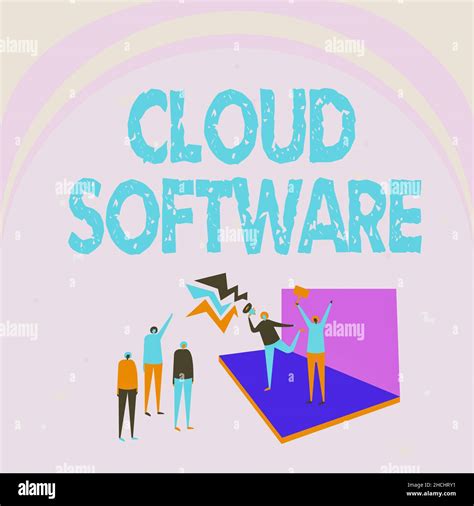 Conceptual Display Cloud Software Business Idea Programs Used In Storing Accessing Data Over