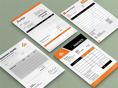 Custom Invoice Template Order Form Invoice Digital Invoice Receipt Letterhead Canva Template