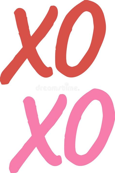 Xo Xo Lettering Stock Vector Illustration Of Sign Valentine 293871532